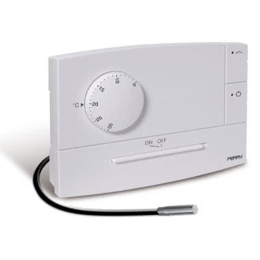 Perry - 1TPTE502B - Termostato elettronico con sonda a pavimento serie “ZEFIRO” colore bianco ...